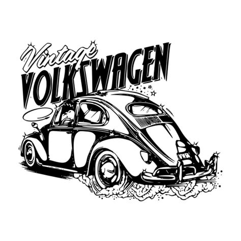 Volkswagen Vintage Vector Digital Download Vw Vintage Vector Etsy