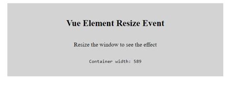 Vue Element Resize Event Javascript Example