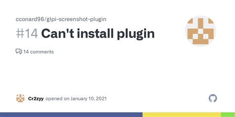 Can T Install Plugin Issue Cconard Glpi Screenshot Plugin Github
