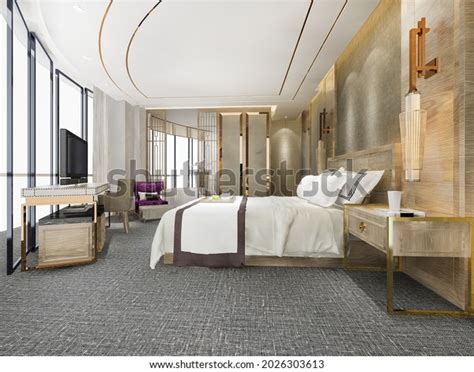 3d 렌더링 모던 럭셔리 침실 및 스톡 일러스트 2026303613 Shutterstock
