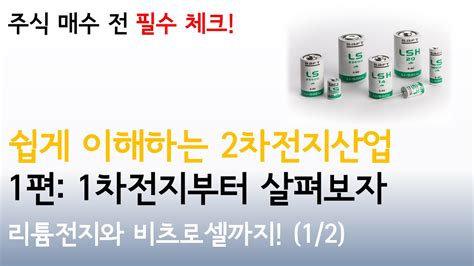 2차전지 산업을 쉽게 이해하자 1 1차전지부터 살펴보기 그리고 비츠로셀 12 Youtube