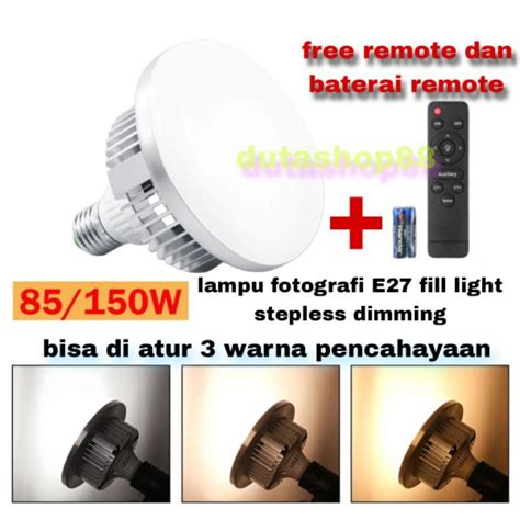 Jual Lampu LED Studio Socket E27 Dimmable Tricolor Softbox Bulb LED Live Streaming Shopee