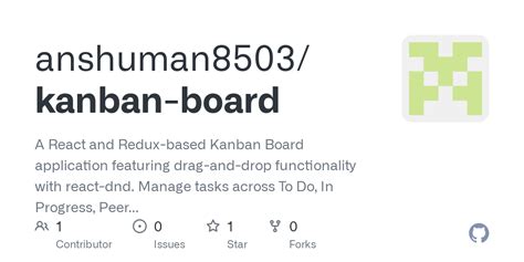 GitHub Anshuman8503 Kanban Board A React And Redux Based Kanban