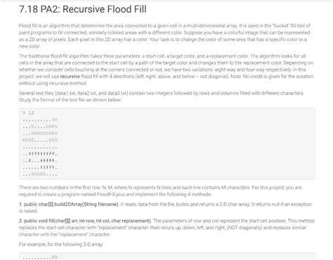 Flood Fill Is An Algorithm That Determines The Area Chegg Com