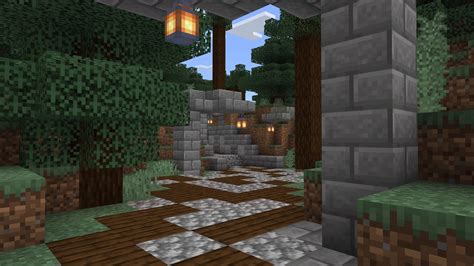 Minecraft Creative Textured Walkway Through The Woods Youtube