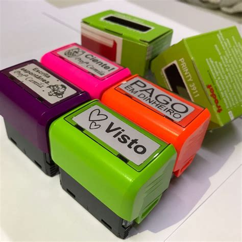 Kit 4 Carimbos Personalizados P Professor Estojo Personalizado Shopee Brasil
