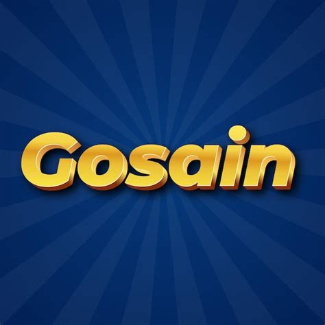 Premium Photo Gosain Text Effect Gold  Attractive Background Card Photo