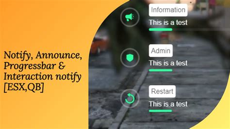 Notify Announce And Progressbar [esx Qb] Fivem Store