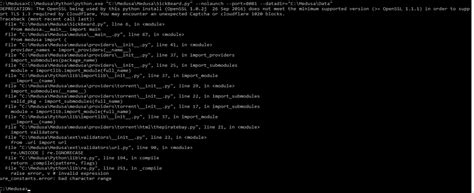 Medusa Fails To Start After Most Recent Release Issue Pymedusa Medusa Github