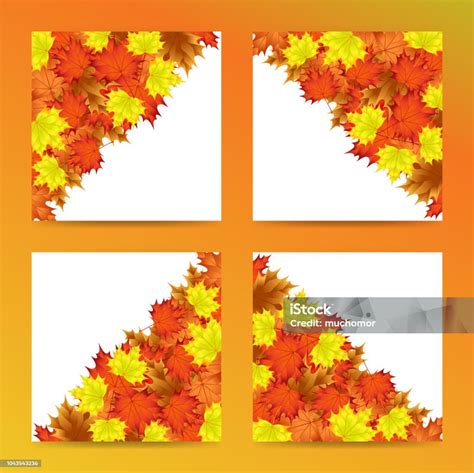 가 잎 모티브 편집 가능한 템플릿입니다 모든 레이어의 투명 한 배경입니다 사용 하기 쉬운 가을에 대한 스톡 벡터 아트 및 기타 이미지 Istock
