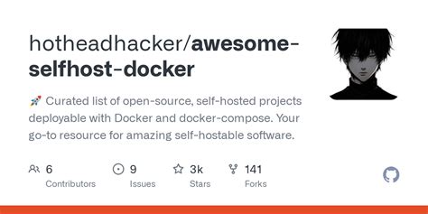 Github Hotheadhackerawesome Selfhost Docker 🚀 Curated List Of Open