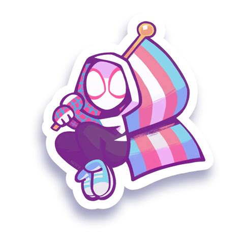 PRE ORDER Gwen Stacy Trans Pride Sticker Premium Quality Etsy
