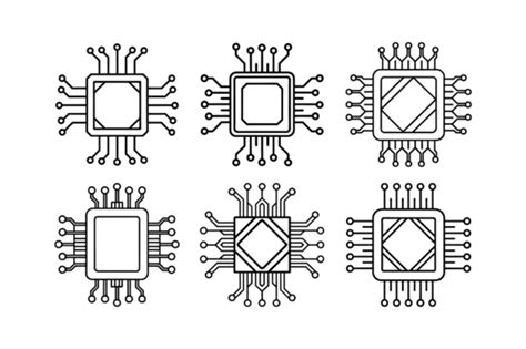 Chipset Line Art Vector Design Graphic By Graphic Craft Innovators