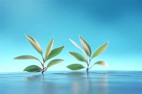 Premium Photo D Render Of Leaves Against A Defocussed Background