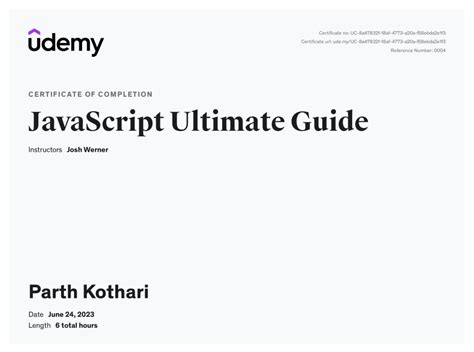 Parth Kothari On Linkedin Udemy Course Completion Certificate