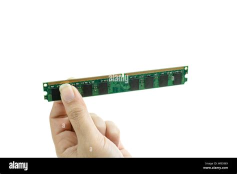Computer Equipment DDR RAM GB For PC In Lady Hand At White Background Stock Photo Alamy