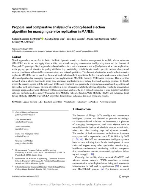 Proposal And Comparative Analysis Of A Voting Based Election Algorithm For Managing Service