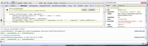 Javascript Okie Cant Access Dead Object In Firefox 28