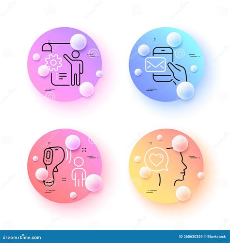 Electronic Thermometer Settings Blueprint And Messenger Mail Minimal Line Icons For Web