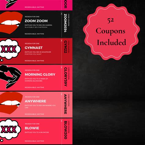 Sex Coupons For Him Printable Sex Game Kinky Adult Coupons