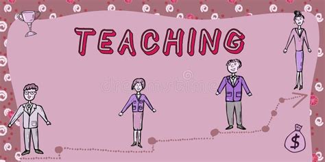 Conceptual Display Teaching Business Concept Act Of Giving Information Explaining One Subject