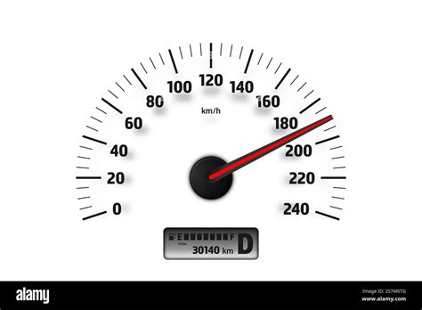 Realistic Speedometer Isolated On White Background With Sport Car Fast Speedometer Car Racing