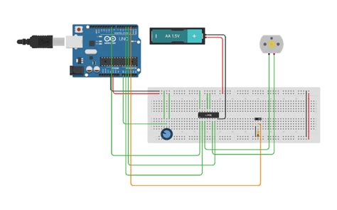 Circuit Design Experimento 2 Controlando Motores Cc Tinkercad
