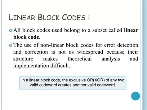 Linear Block Codes Pptx