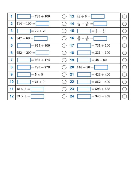 P3 Arithmetic Paper 1 Pdf