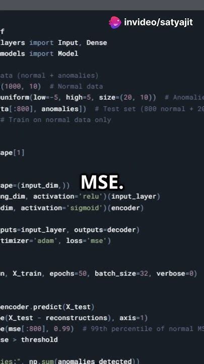 Understand How Autoencoder Detects Anomaly Machinelearning Coding