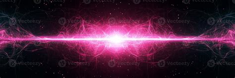 Bright Pink Particle Explosion Radiates Intense Energy Sending Glowing Particles Outward In A