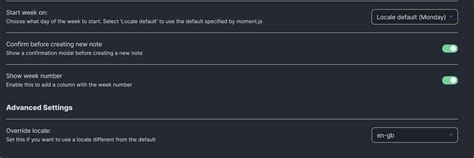 Start Week On Monday · Issue 57 · Liamcainobsidian Periodic Notes · Github