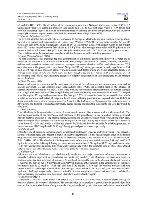 Hydrochemical Characterization Classification And Evaluation Of