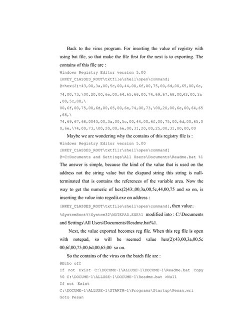 Virus Programming Using Batch File Doc Antivirus Software