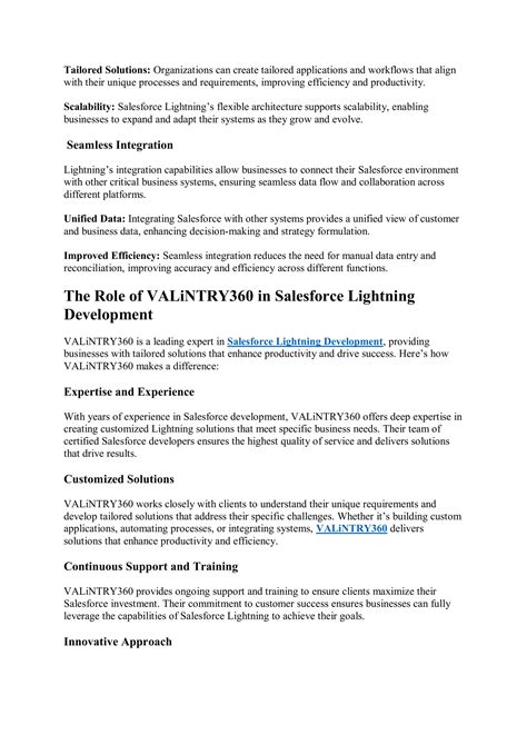 Enhancing Productivity Through Salesforce Lightning Development Pdf