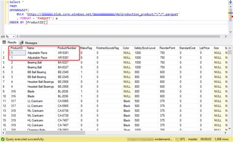 Query Ingest Instance Parquet Files With Azure Synapse Workspace Community