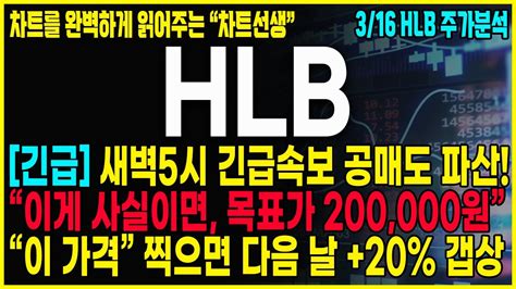 Hlb 에이치엘비 긴급공시 5분전 속보 새벽5시 공매도파산속보 Fda 긴급승인 세력들의 작전패턴을 확실하게 공유합시다 Hlb 에이치엘비hlb목표가