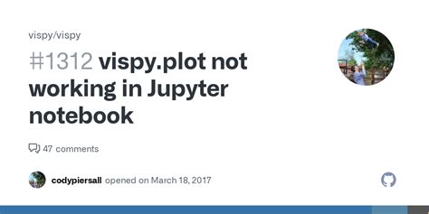 Vispyplot Not Working In Jupyter Notebook · Issue 1312 · Vispyvispy · Github