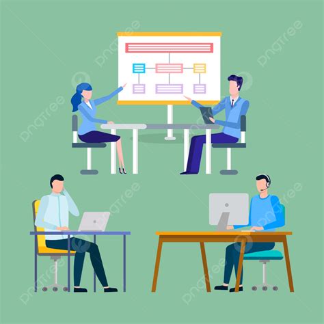 Gambar Vektor Implementasi Strategi Bisnis Wanita Mitra Bisnis Png