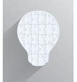 Light Bulb With Pieces Puzzles Creative Design Vector Image