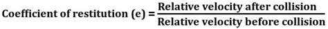 Coefficient Of Restitution Definition Explanation And Formula