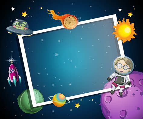 A Space Element Frame Vector Art At Vecteezy
