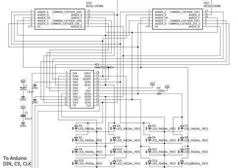 Maxim 7219 7221 Connecting To 7 Segment And LEDs General Guidance Arduino Forum