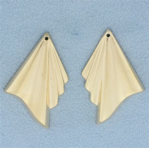 Stud Earring Jacket Enhancers In 14k Yellow Gold Property Room