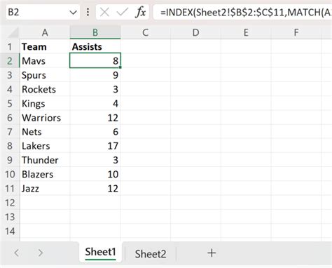 Excel How To Use Index Match From Another Sheet