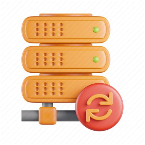 Server Sync Arrow Database Update Refresh Network 3d Illustration