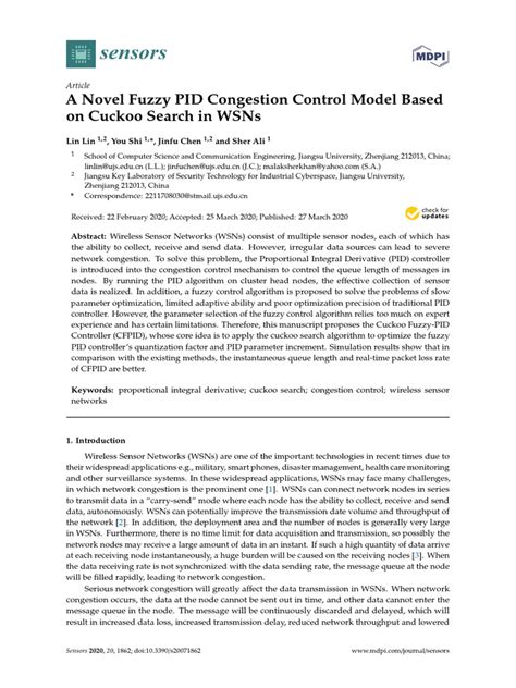 a novel fuzzy pid congestion control model based pdf computer