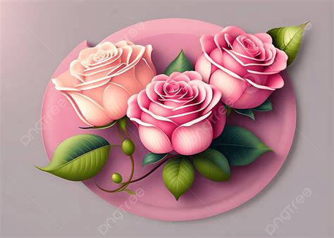 현실적인 핑크 장미 꽃 Ai 작품 분홍 장미 꽃 Ai 작품 장미 배경 일러스트 및 사진 무료 다운로드 Pngtree