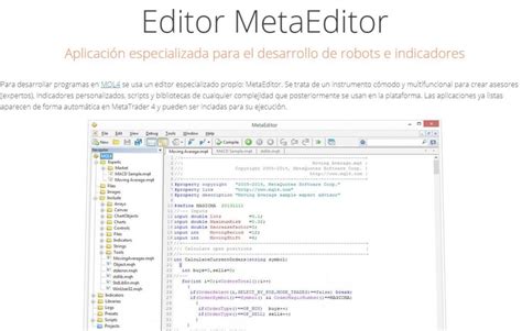 MT Lenguaje de programación y Metaeditor Lección