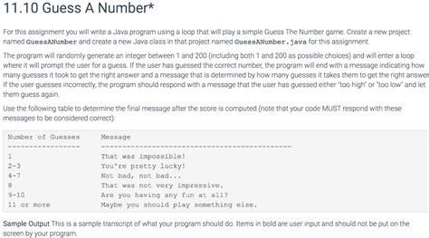 Solved 1110 Guess A Number For This Assignment You Will